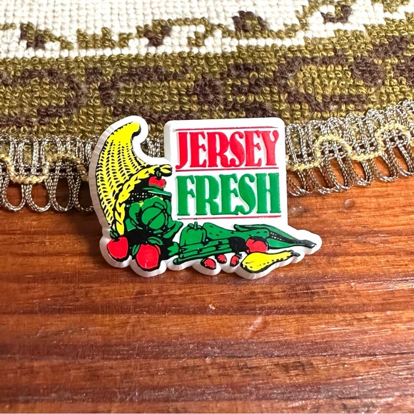 Vintage | Jewelry | Jersey Fresh Pin With Colorful Design | Poshmark